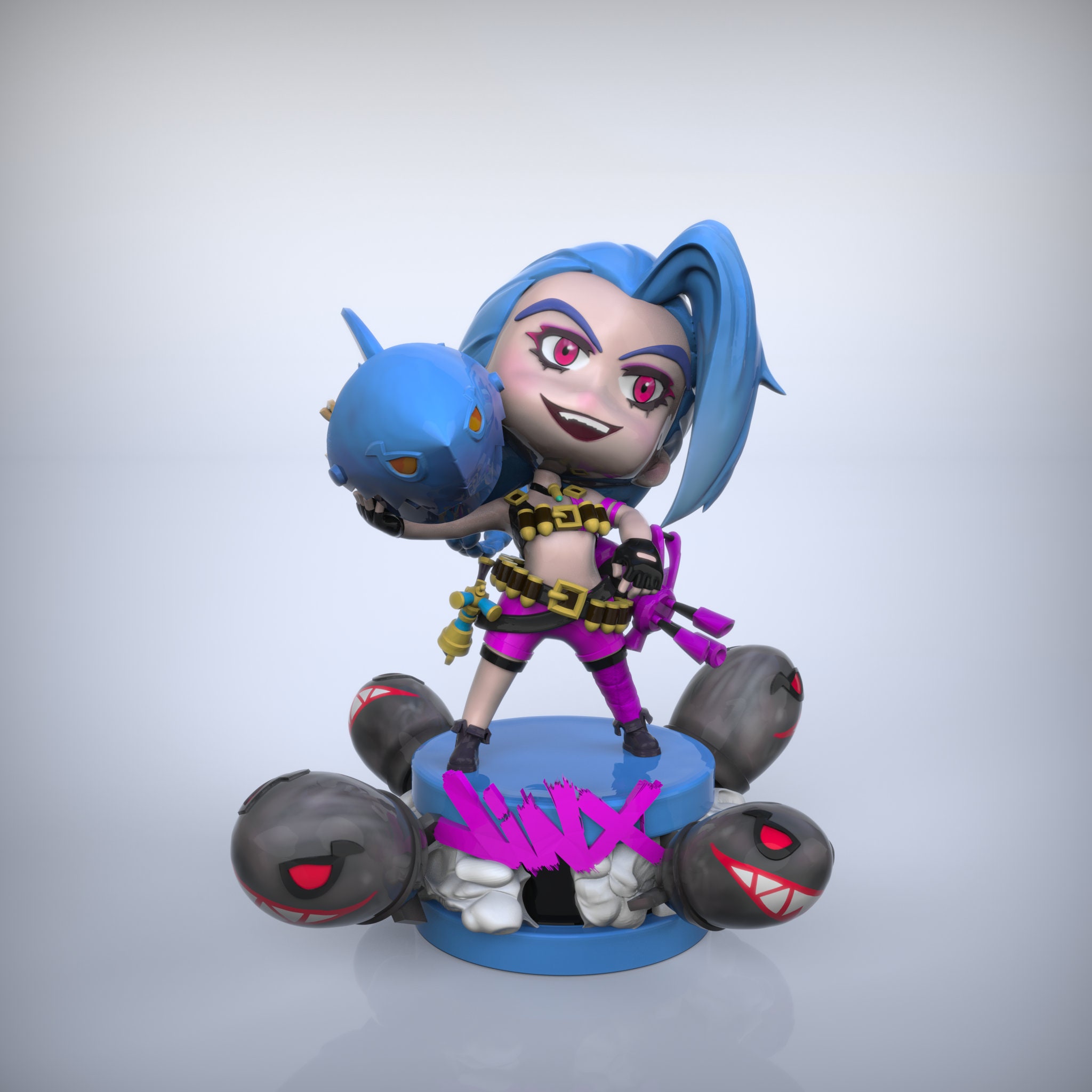 STL Jinx Chibi League of Legends 3D Model to Print 3D Printing Stl File ...