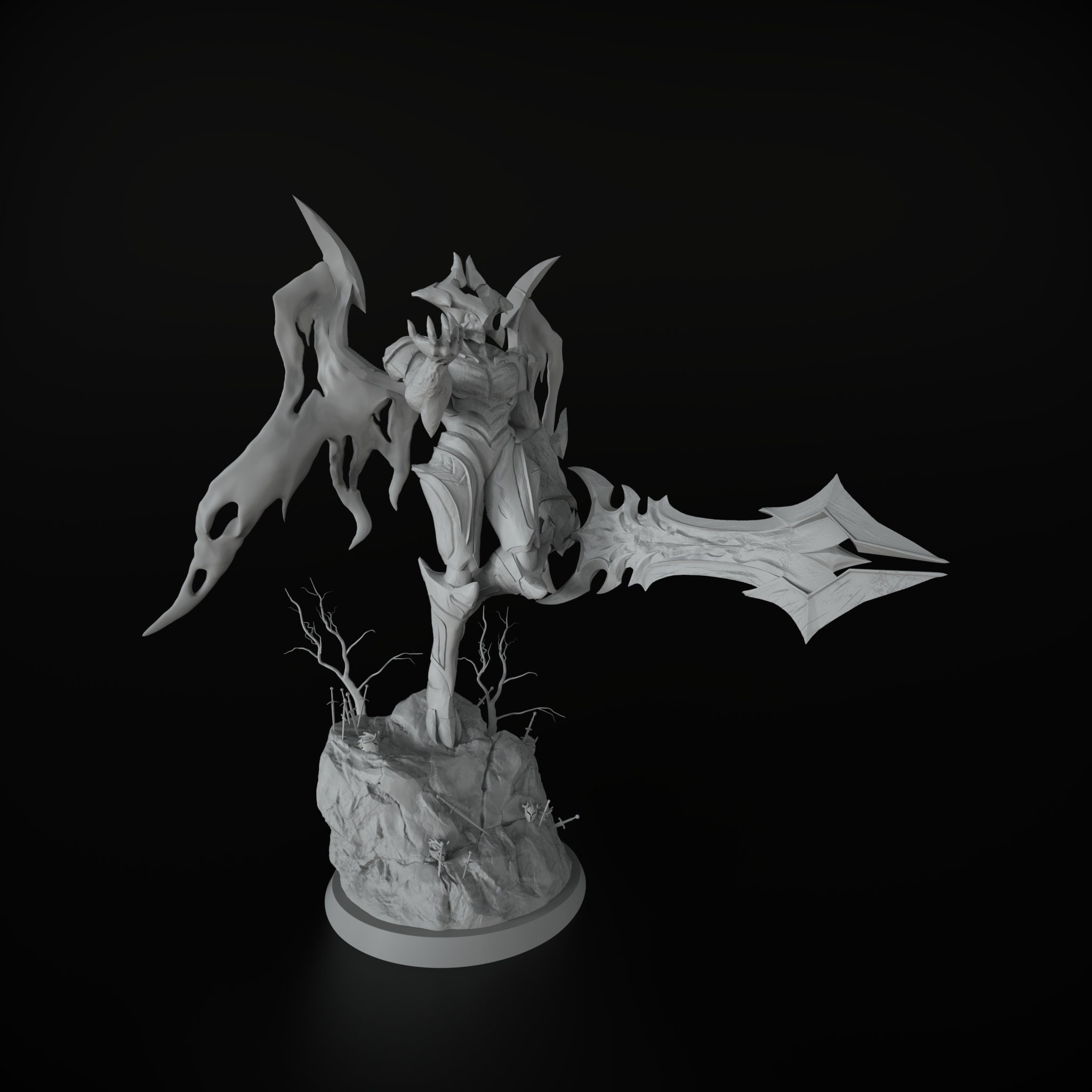 STL Aatrox Base Skin Figure League of Legends Statue Aaa 3D Printing ...