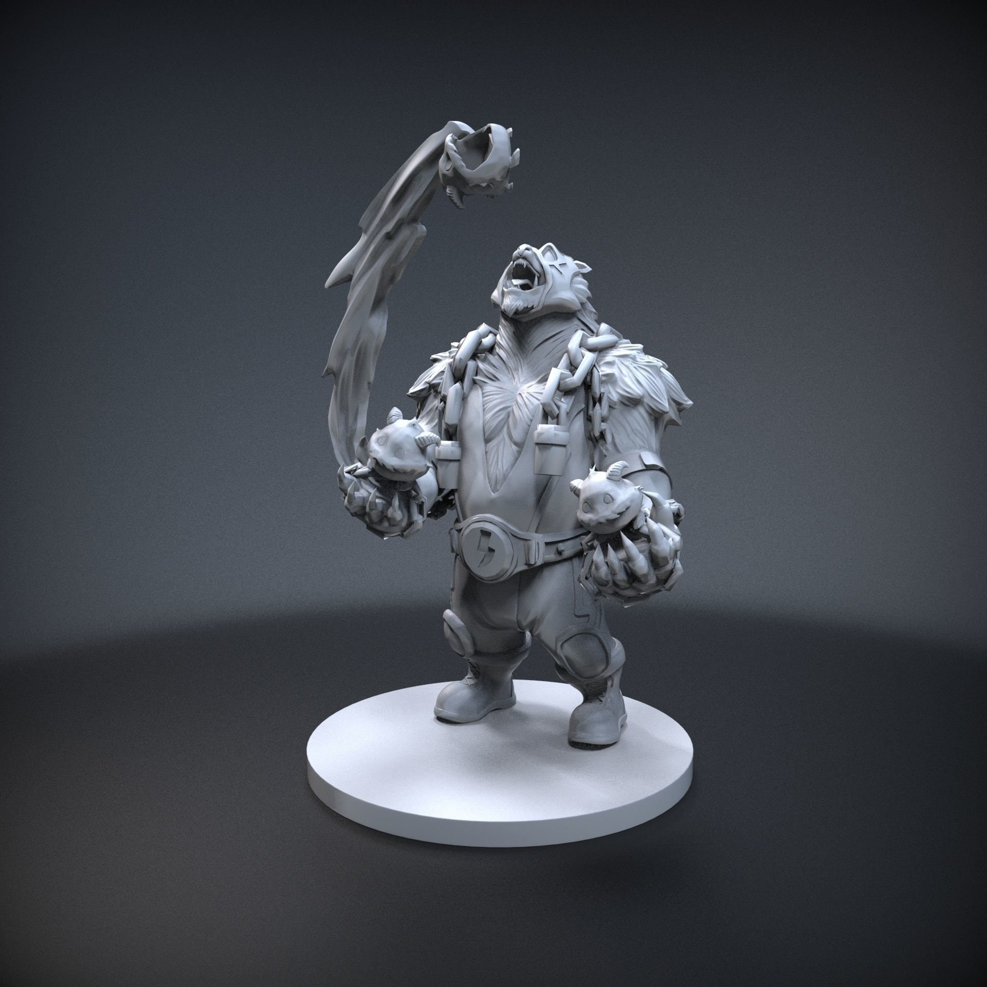STL Volibear Lightning League of Legends 3d Print 3D Print Model 3D ...