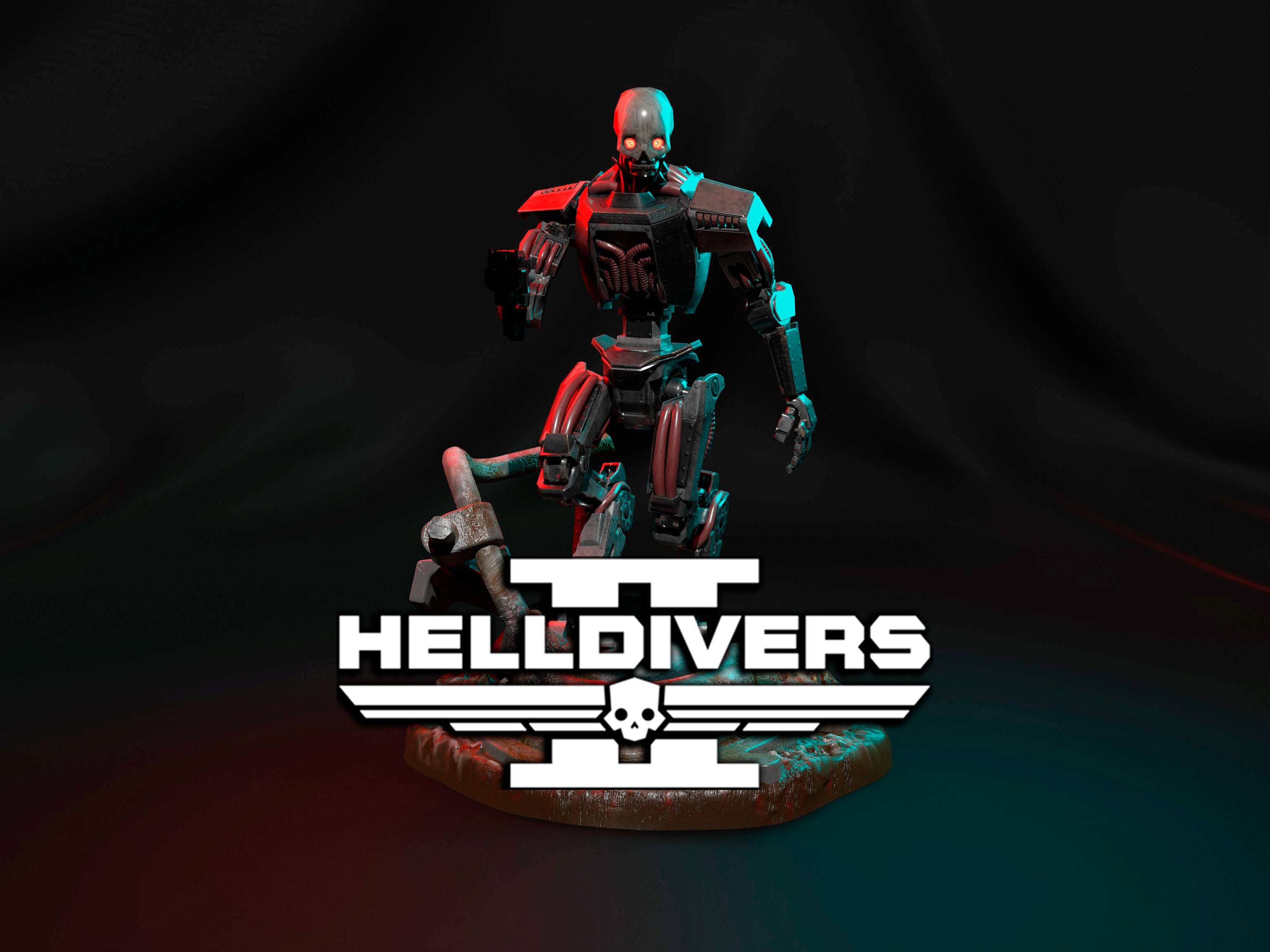 Helldivers 2 Statue Full 2 Heads Game Automaton 3D Printing Stl File - Etsy
