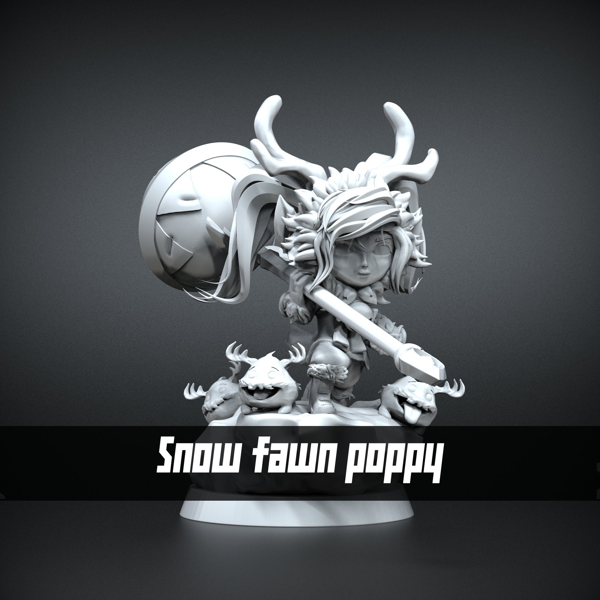 STL Poppy Snow Fawn 3D Print Model 3D Printing Stl File - Etsy