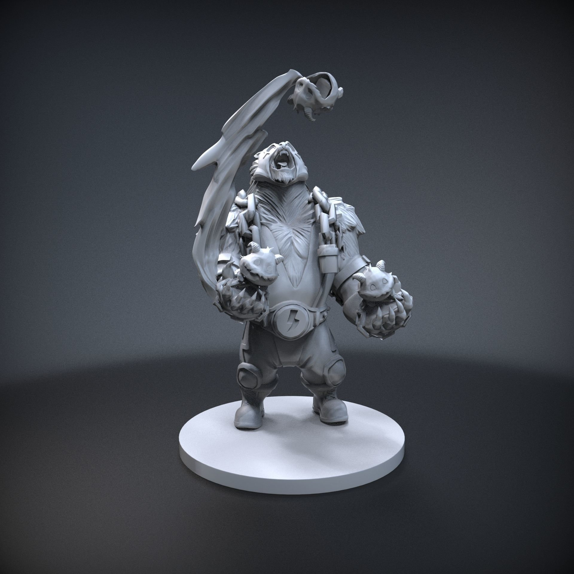 STL Volibear Lightning League of Legends 3d Print 3D Print Model 3D ...