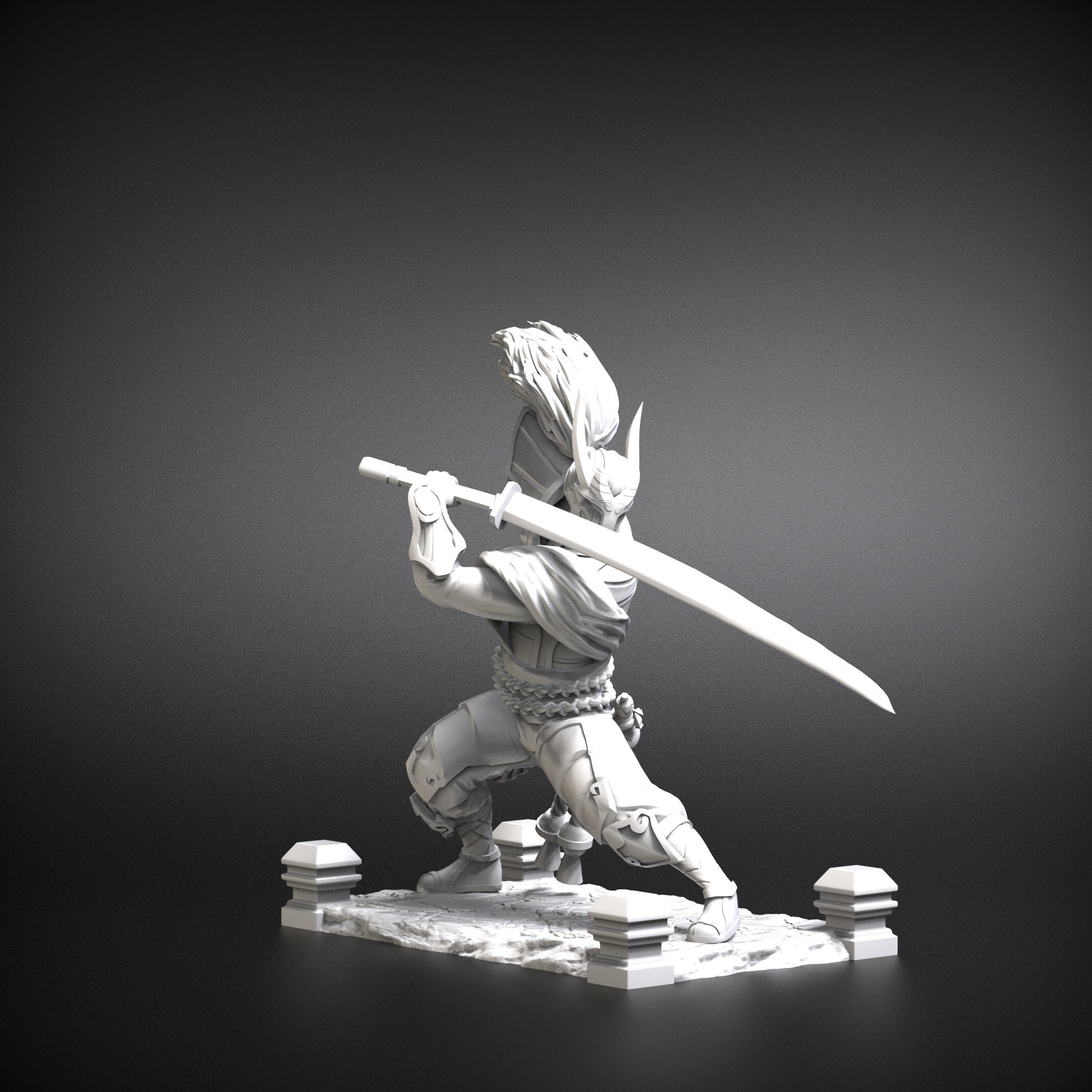 STL Yasuo Blood Moon 3D Print Model League of Legends 3D Print Model 3D ...