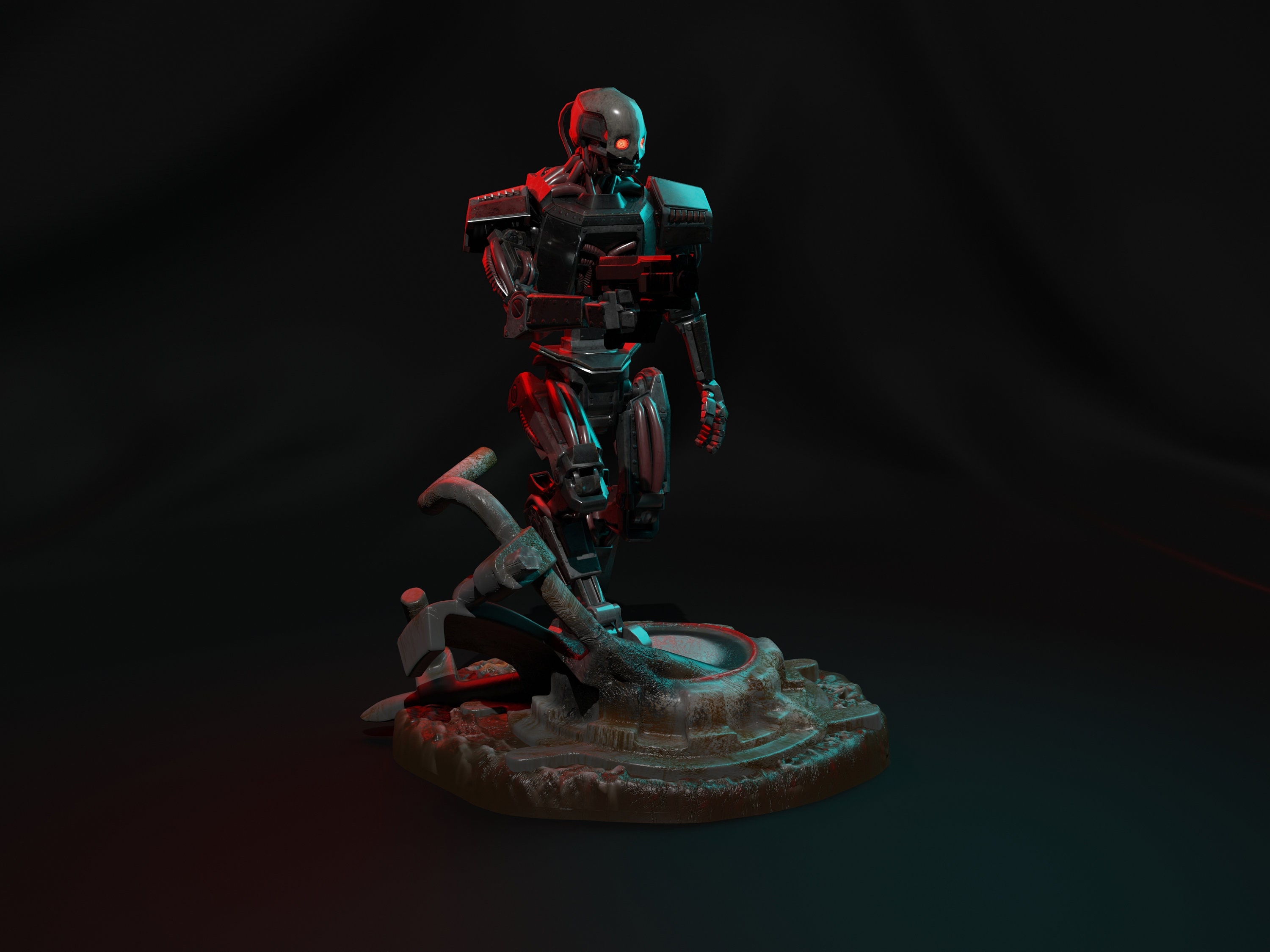 Helldivers 2 Statue Full 2 Heads Game Automaton 3D Printing Stl File - Etsy