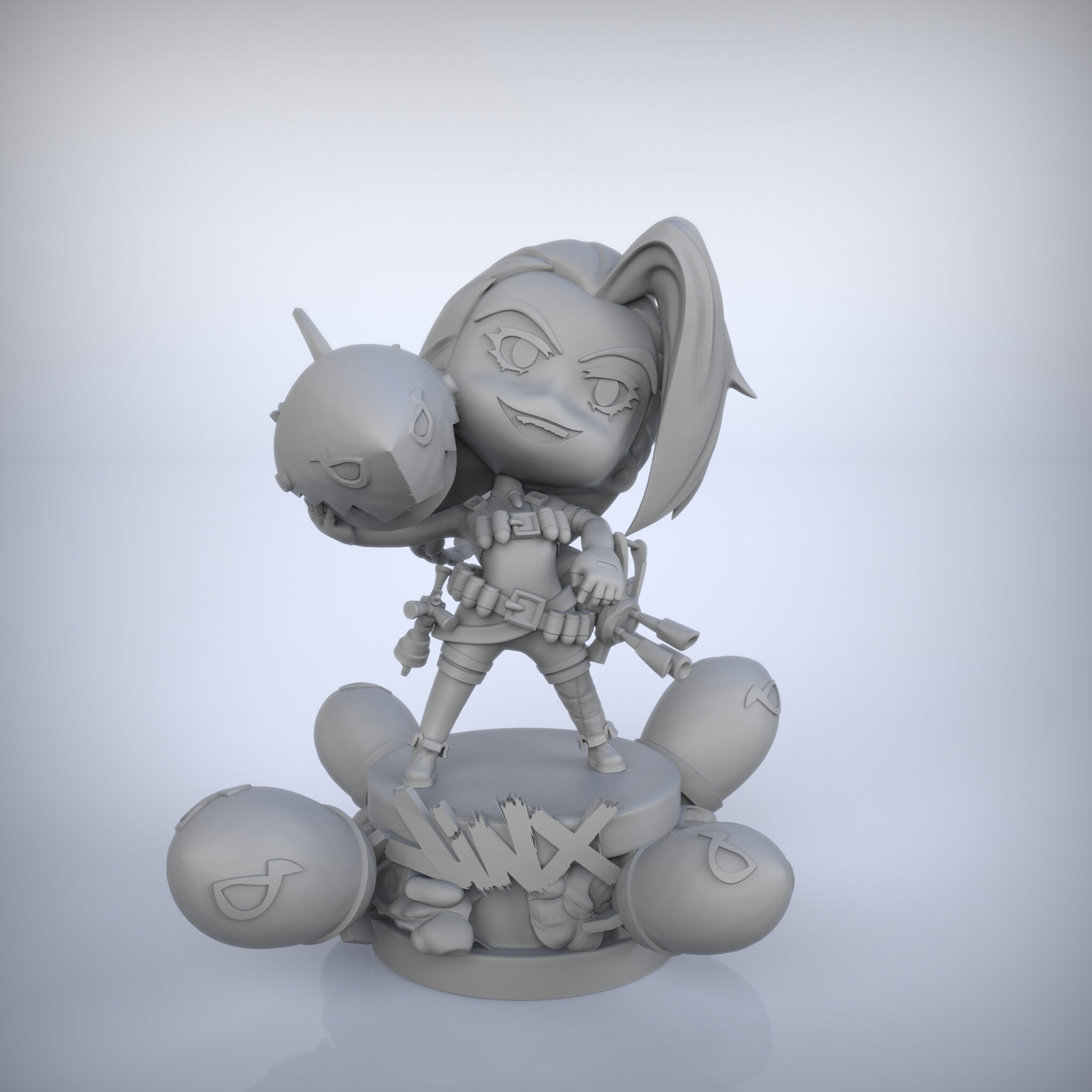 STL Jinx Chibi League of Legends 3D Model to Print 3D Printing Stl File ...