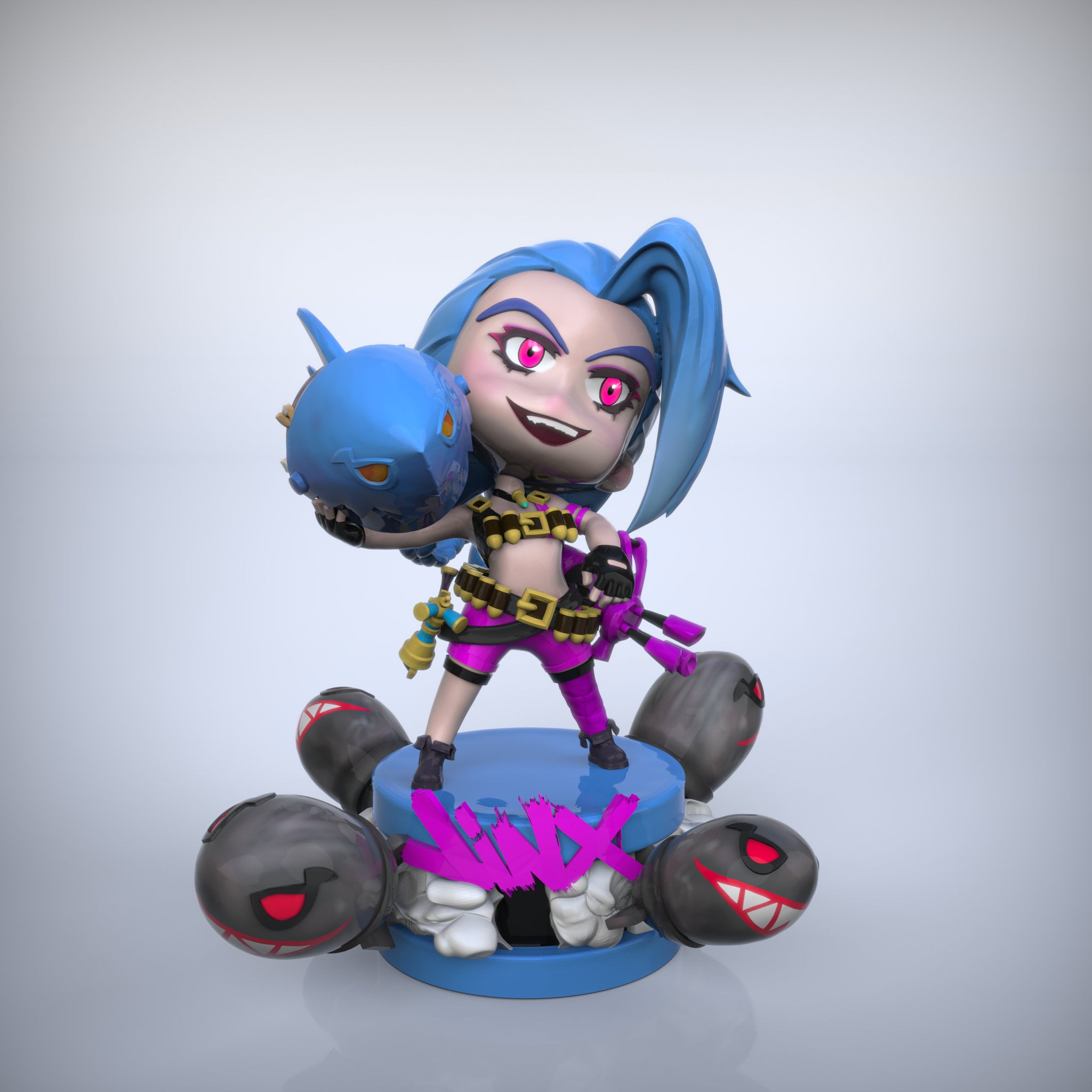 STL Jinx Chibi League of Legends 3D Model to Print 3D Printing Stl File ...