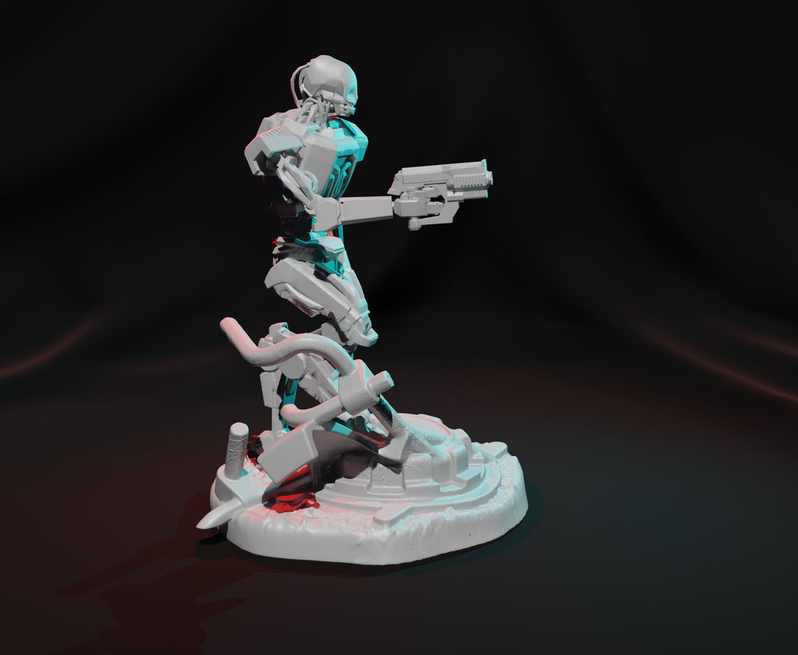 Helldivers 2 Statue Full 2 Heads Game Automaton 3D Printing Stl File - Etsy
