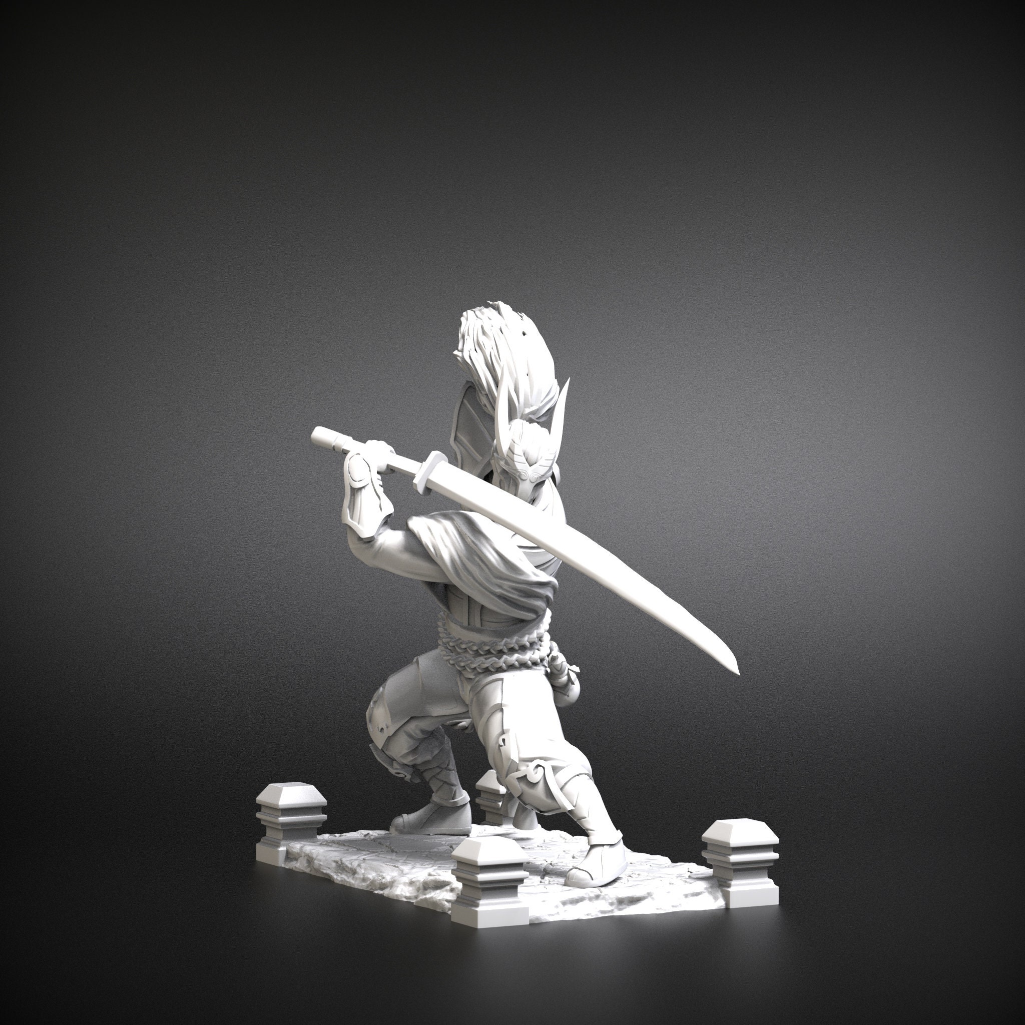 STL Yasuo Blood Moon 3D Print Model League of Legends 3D Print Model 3D ...