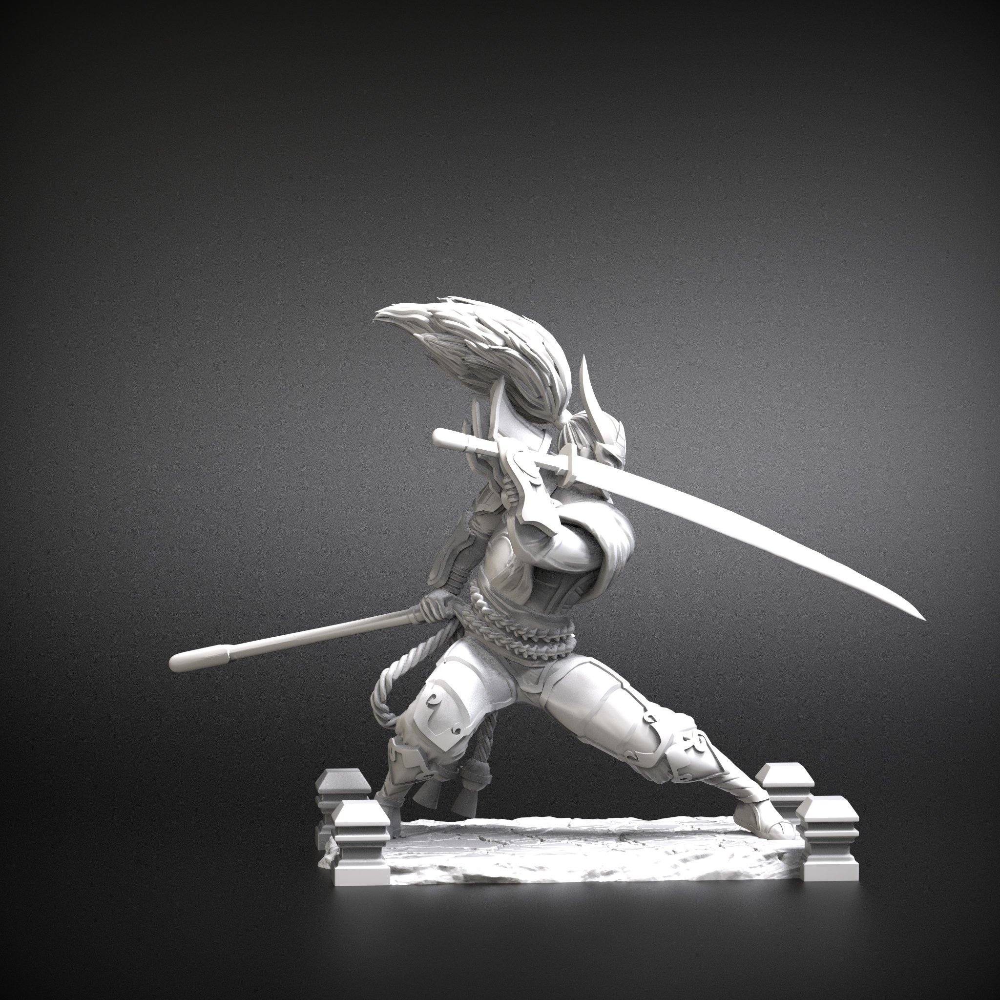 STL Yasuo Blood Moon 3D Print Model League of Legends 3D Print Model 3D ...