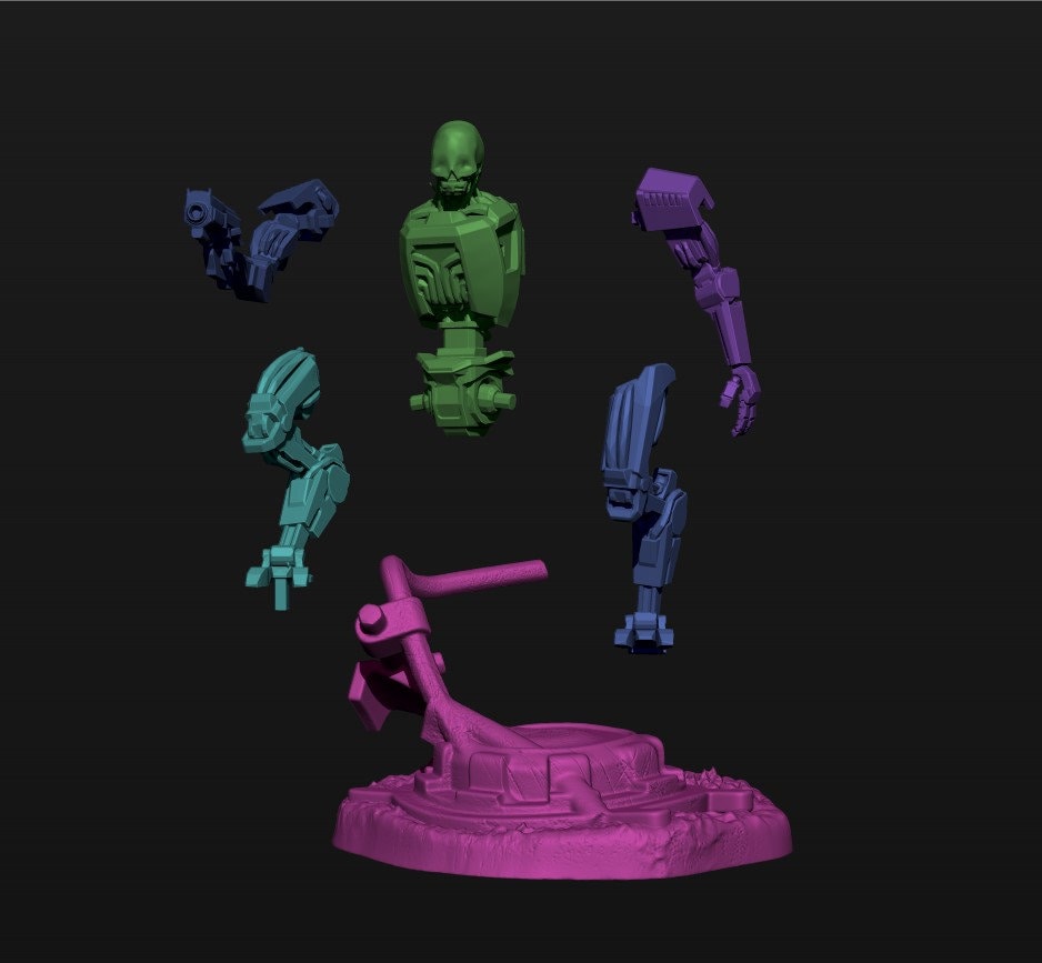 Helldivers 2 Statue Full 2 Heads Game Automaton 3D Printing Stl File - Etsy