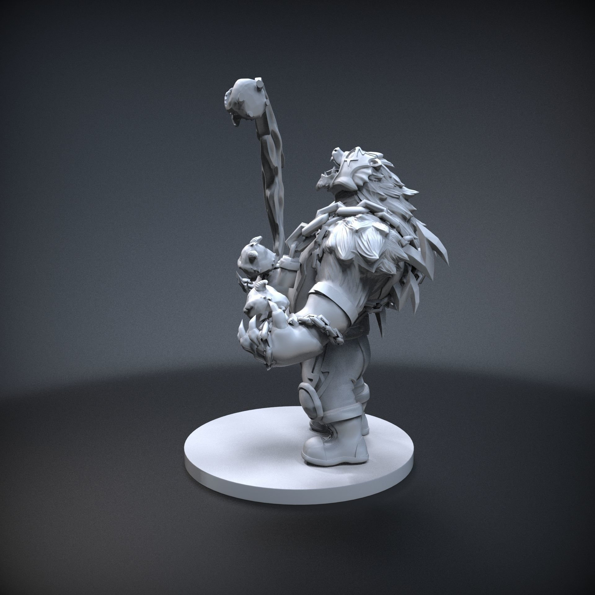 STL Volibear Lightning League of Legends 3d Print 3D Print Model 3D ...