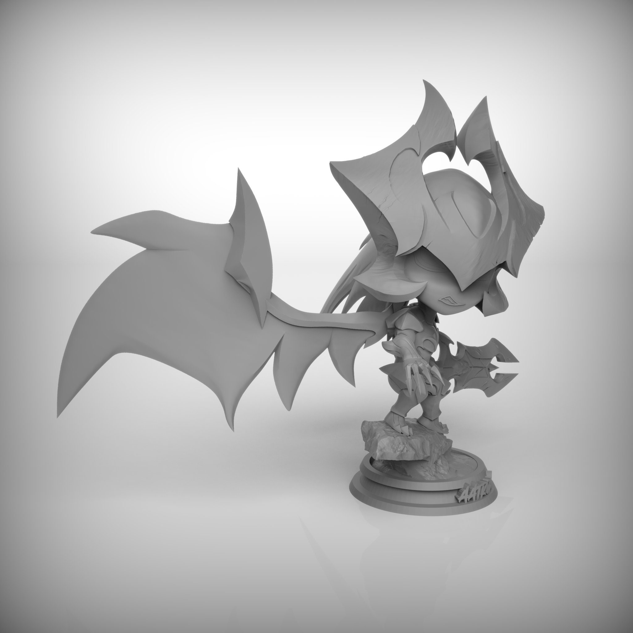 STL Aatrox Chibi Tft League of Legends 3D Printing Stl File - Etsy