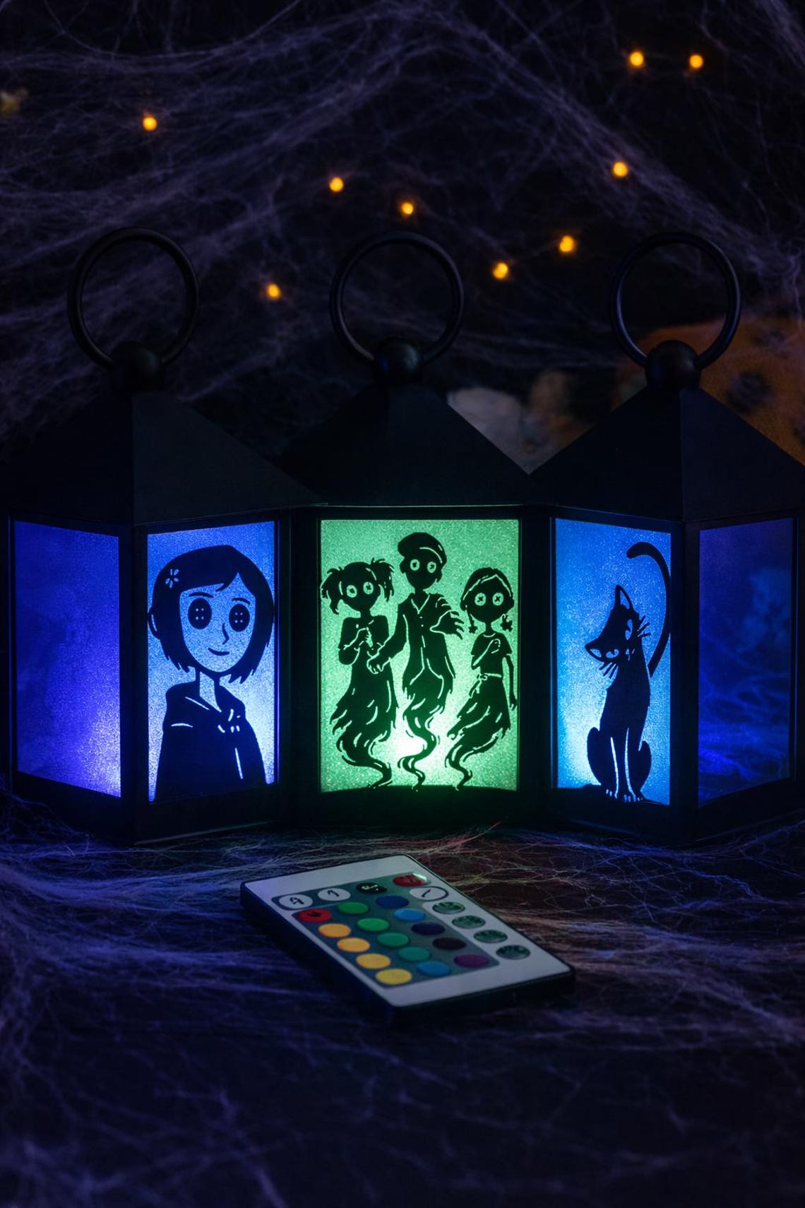 Coraline Inspired LED Lantern – RGB Color Changing Horror Decor ...