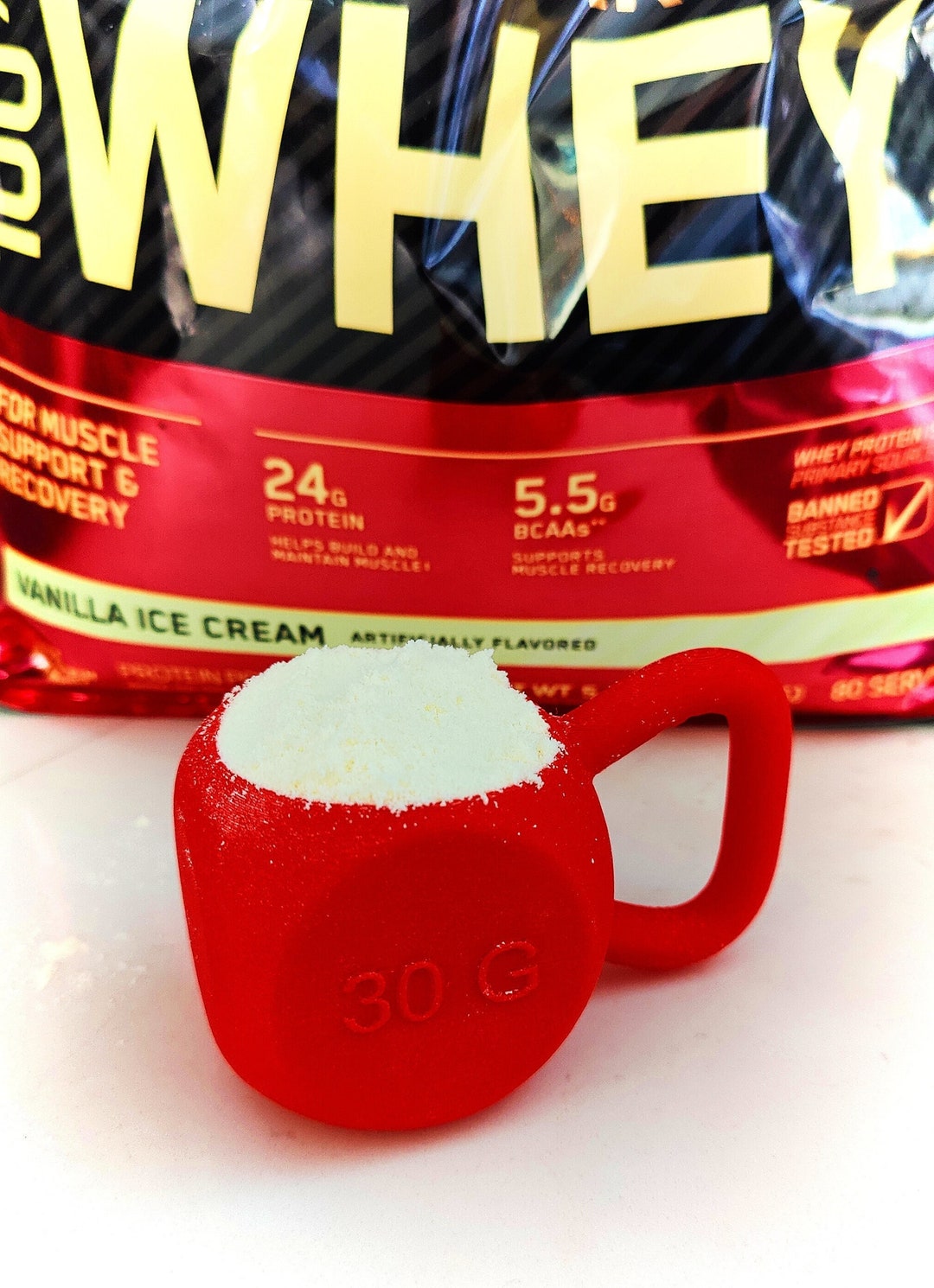 KETTLEBELL PROTEIN SCOOP 30G | 3D Printed Protein Scoop - Etsy
