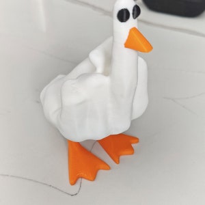 The Duck You | 3D Printed Duck Figurine | Meme Ornament | Middle Finger ...