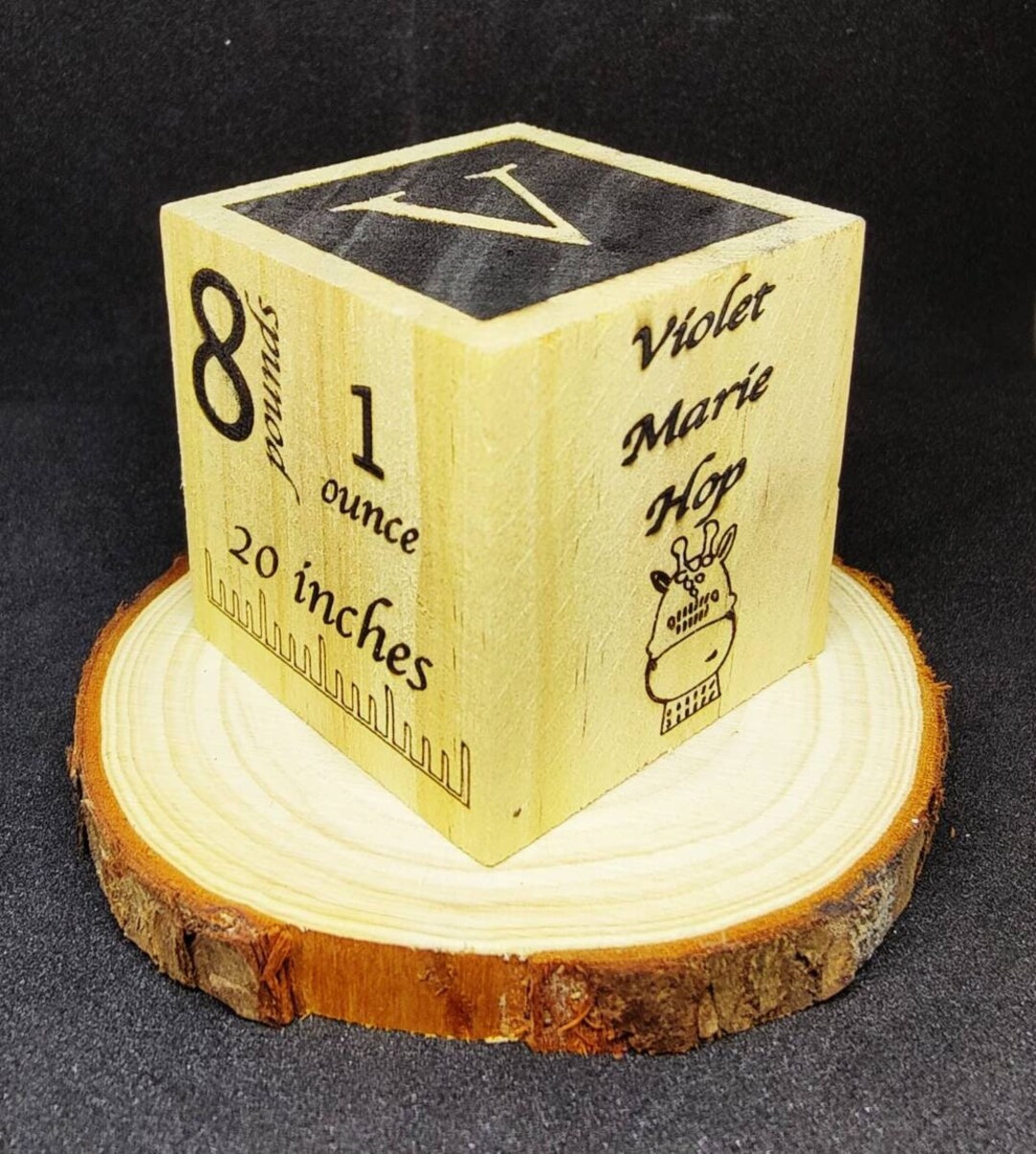 Personalized Baby Block Newborn Baby Gift Birth Block Personalized Baby ...