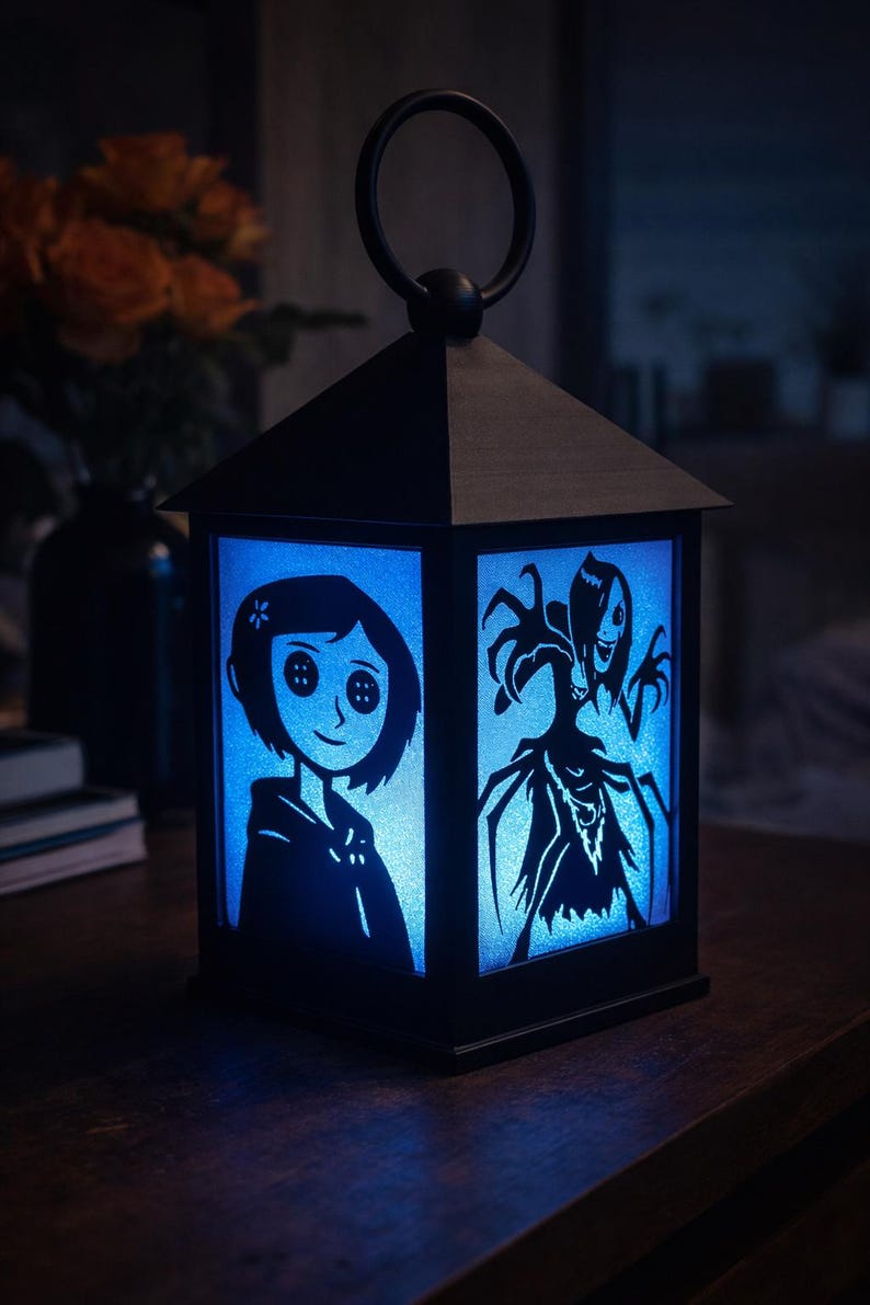 Coraline Inspired LED Lantern – RGB Color Changing Horror Decor ...