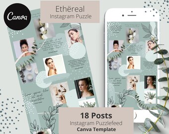 Instagram Puzzle Template, Sensual Template, Instagram Puzzle Canva, Canva Post Template ...