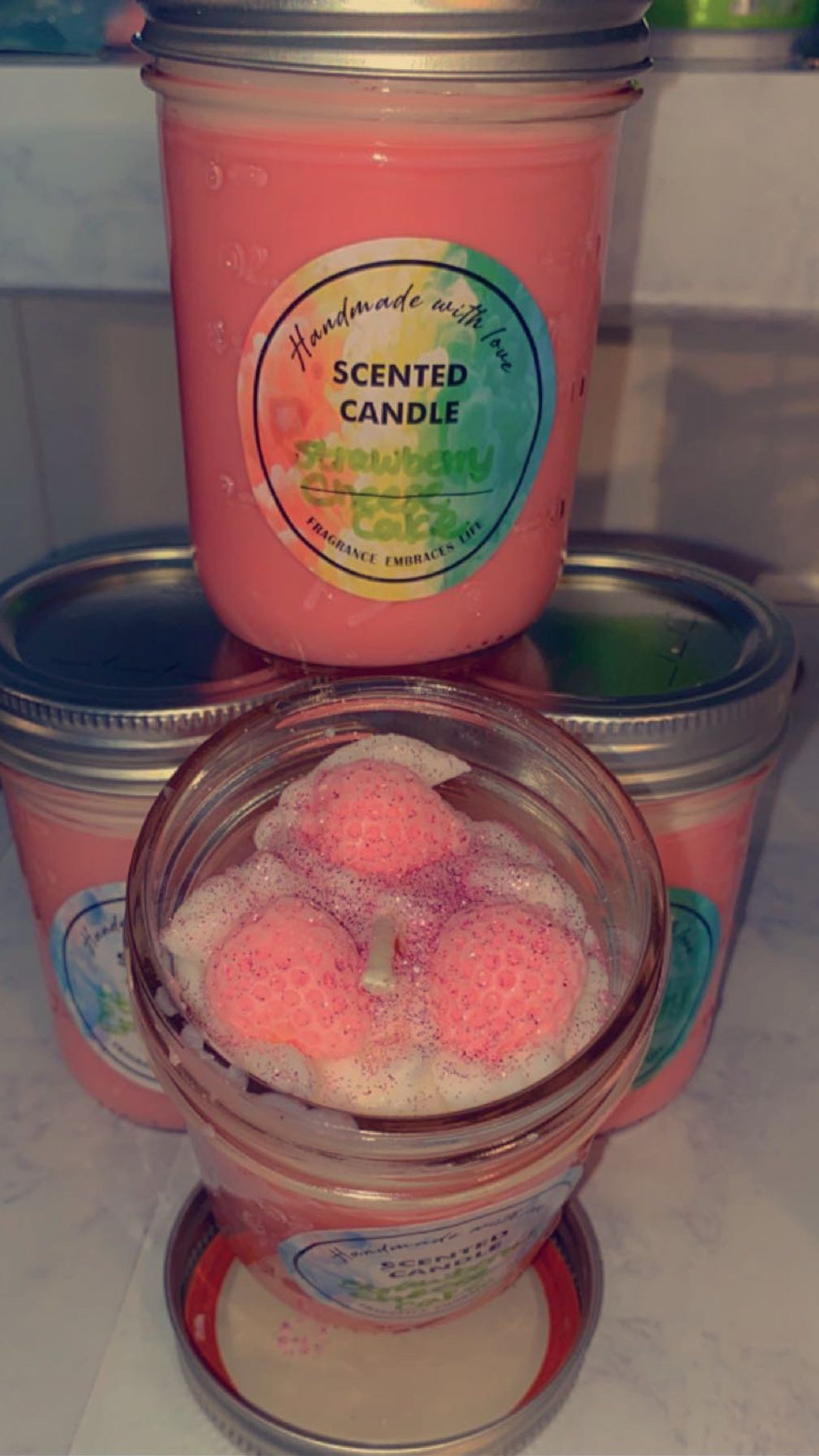 Strawberry Cheese Cake - Etsy