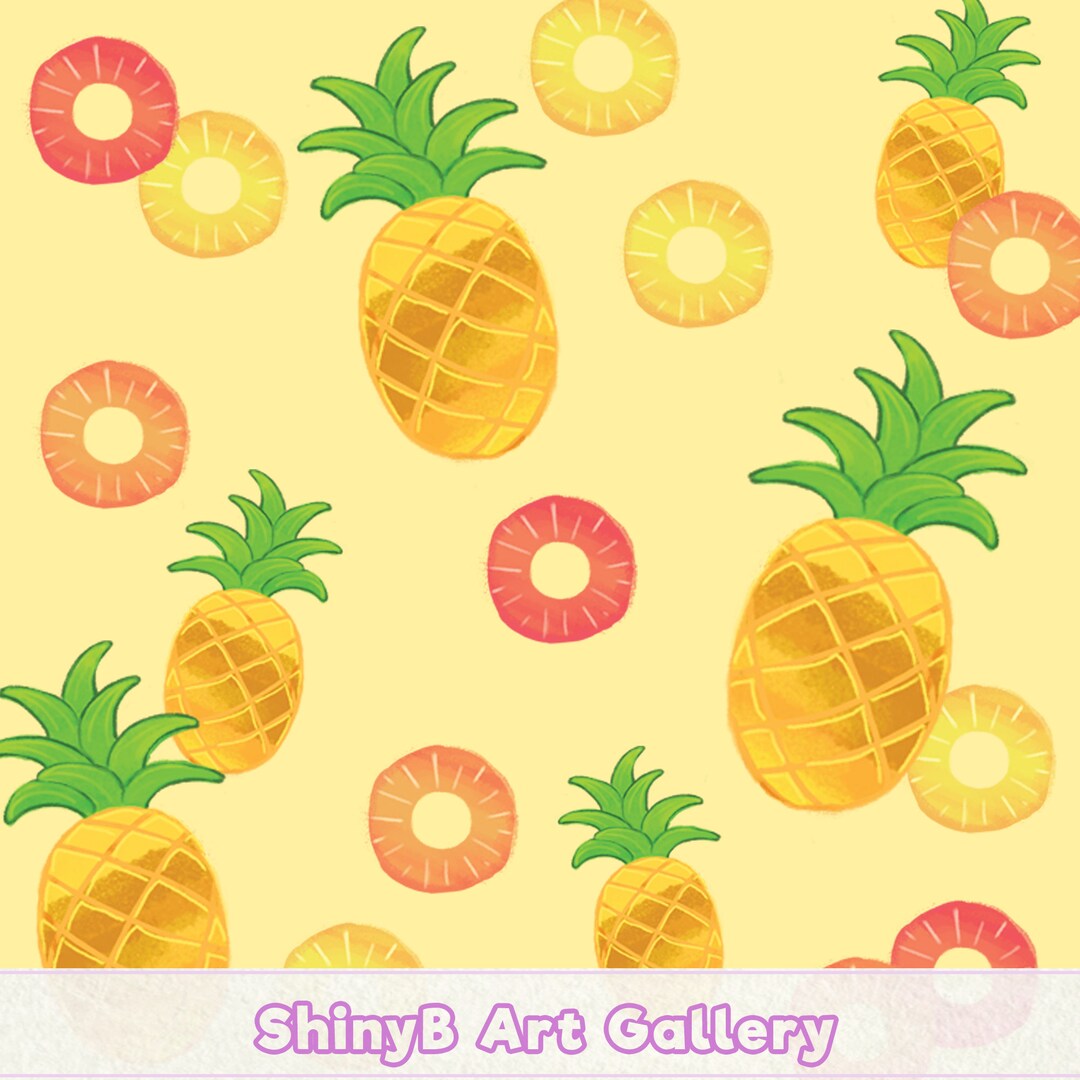 Summer Fruit Pattern, Pineapple Pattern, Seamless Repeat Pattern ...