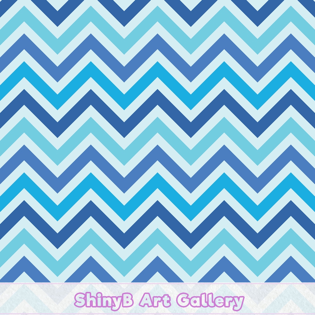 Blue Lined Pattern, Zig Zag Pattern, Cool Color, Seamless Repeat ...