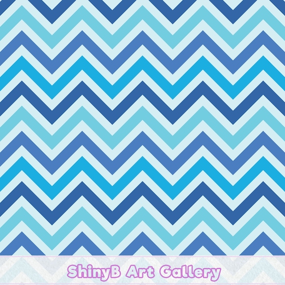 Blue Lined Pattern Zig Zag Pattern Cool Color Seamless - Etsy