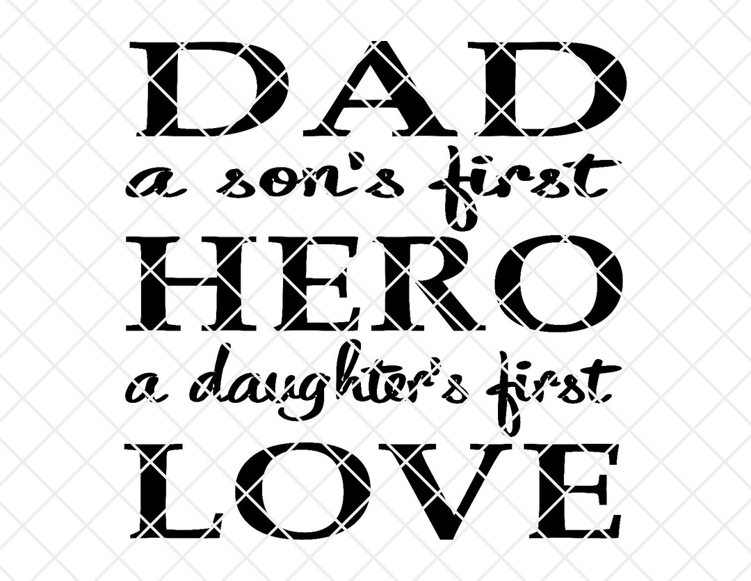 Dad Hero Love SVG Cuttable PNG Printable Sublimation Design Download ...