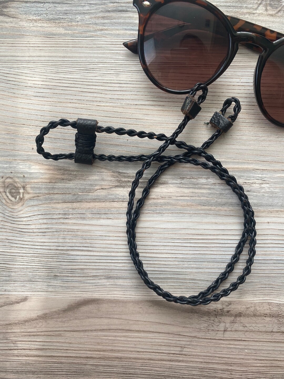 Macrame Leather Adjustable Eyeglass Strap, Handmade Leather Straps ...