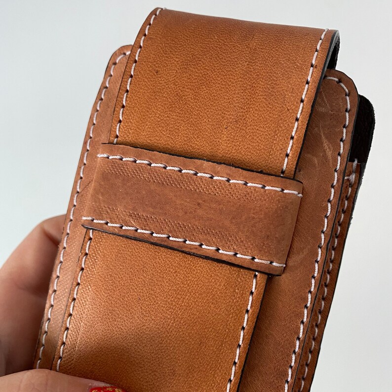 Handmade Leather Cell Phone Holster by Marancu: Natural Leather ...