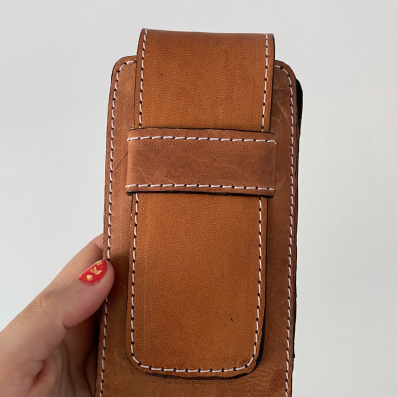 Handmade Leather Cell Phone Holster by Marancu: Natural Leather ...