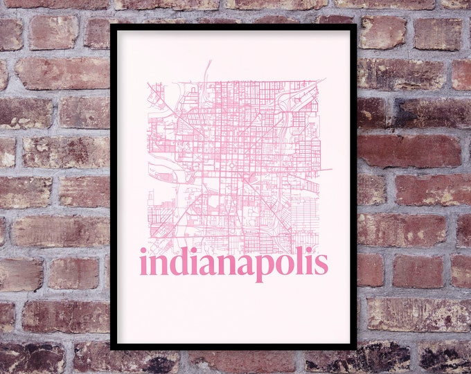 Indianapolis Neighborhoods Poster Map - Etsy Canada