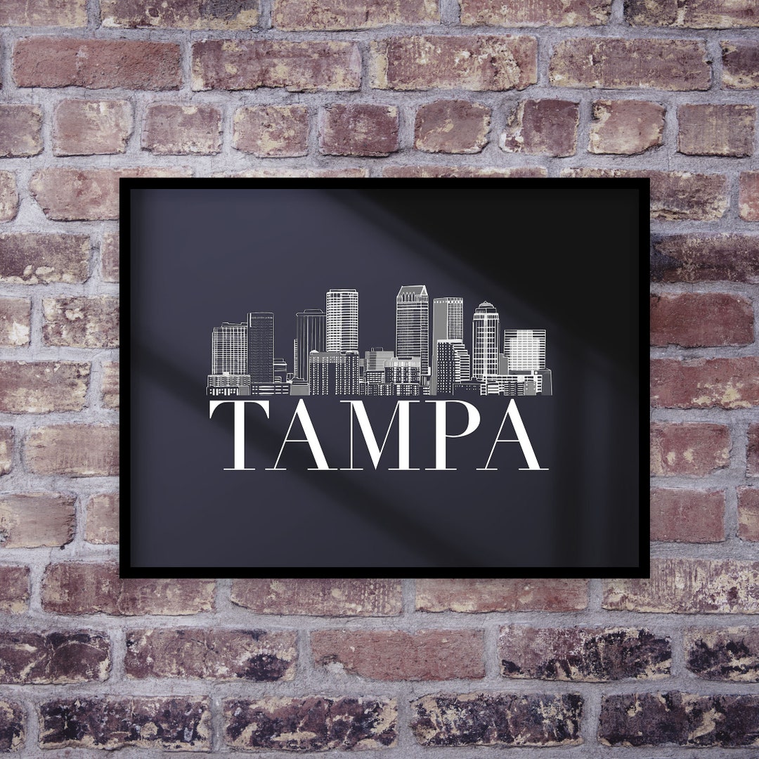 Tampa, Florida Skyline, Tampa Print, Downtown, Cityscape, Travel Gift ...