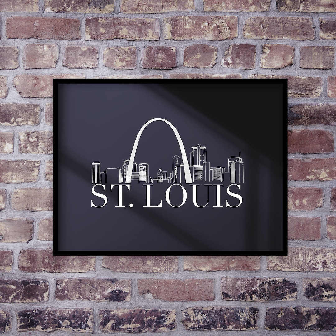 St. Louis, Missouri Skyline, Saint Louis Print, Cityscape, Cityscape ...
