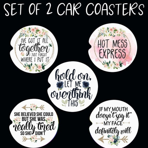 Funny Inappropriate Stone Car Cup Holder Coasters.. Gag Gift - Etsy