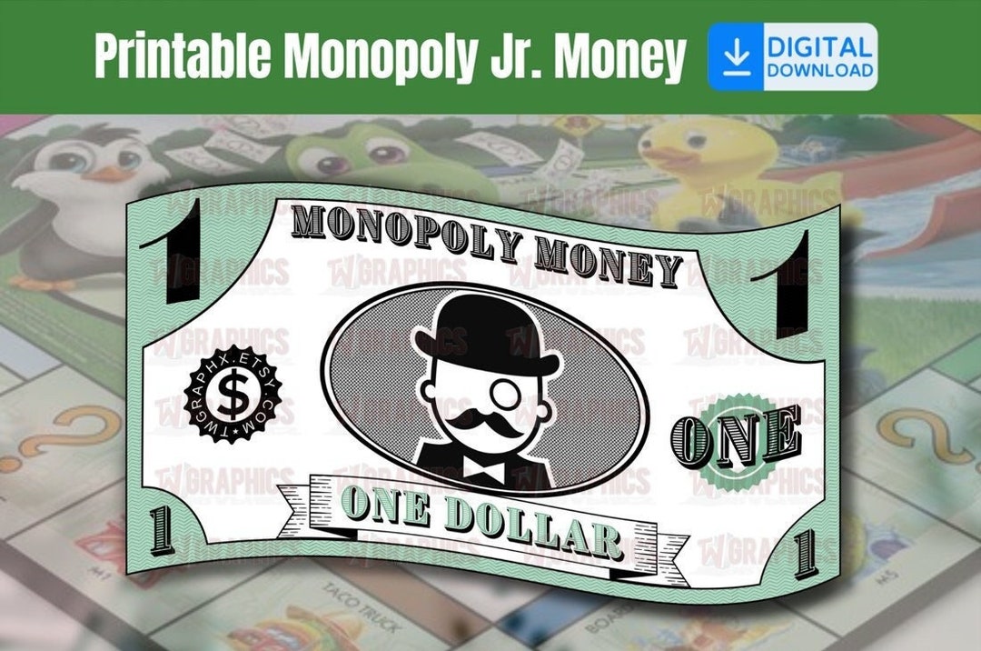 Monopoly Jr. Money - Etsy