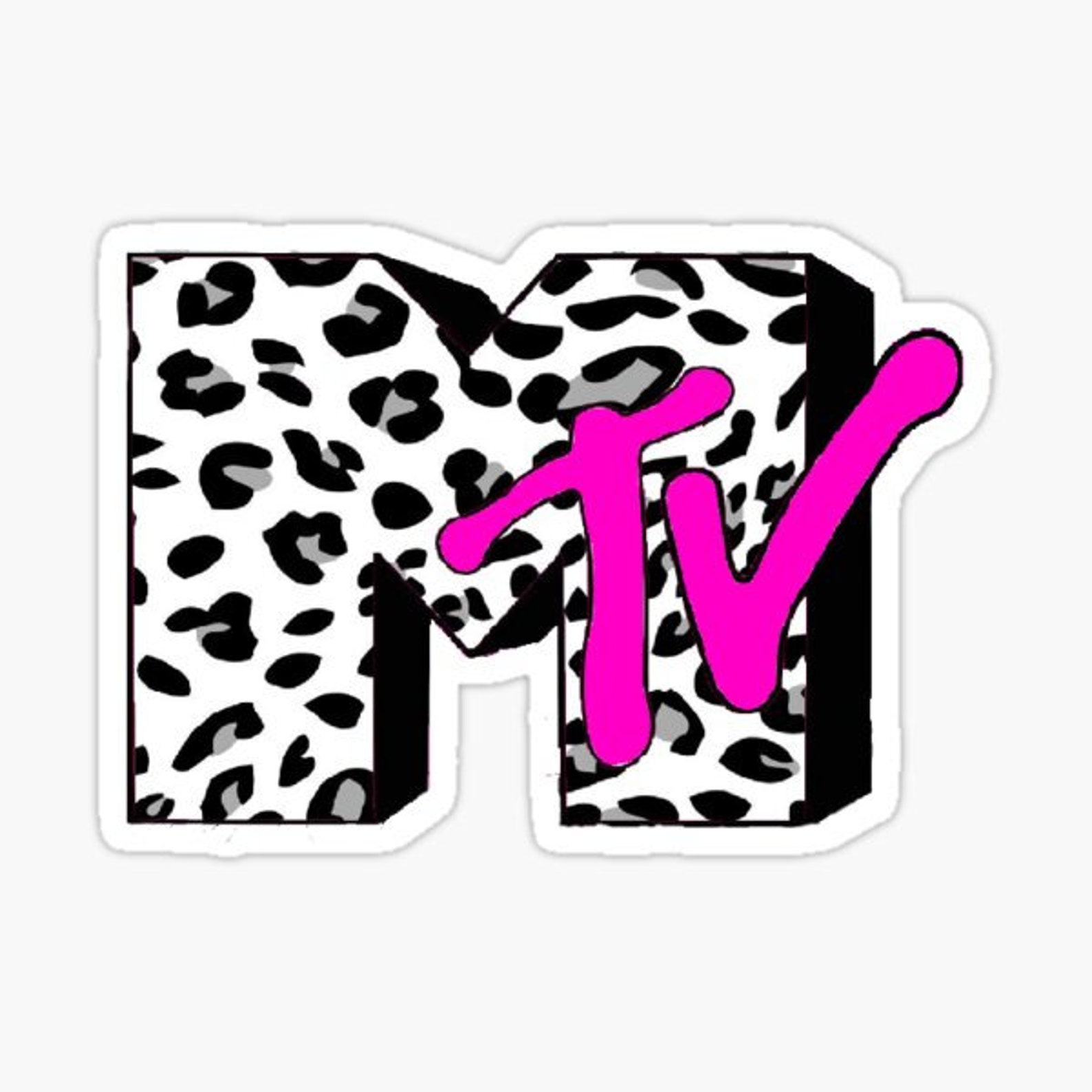 MTV Logo sticker Waterbottle sticker Bumper Sticker | Etsy