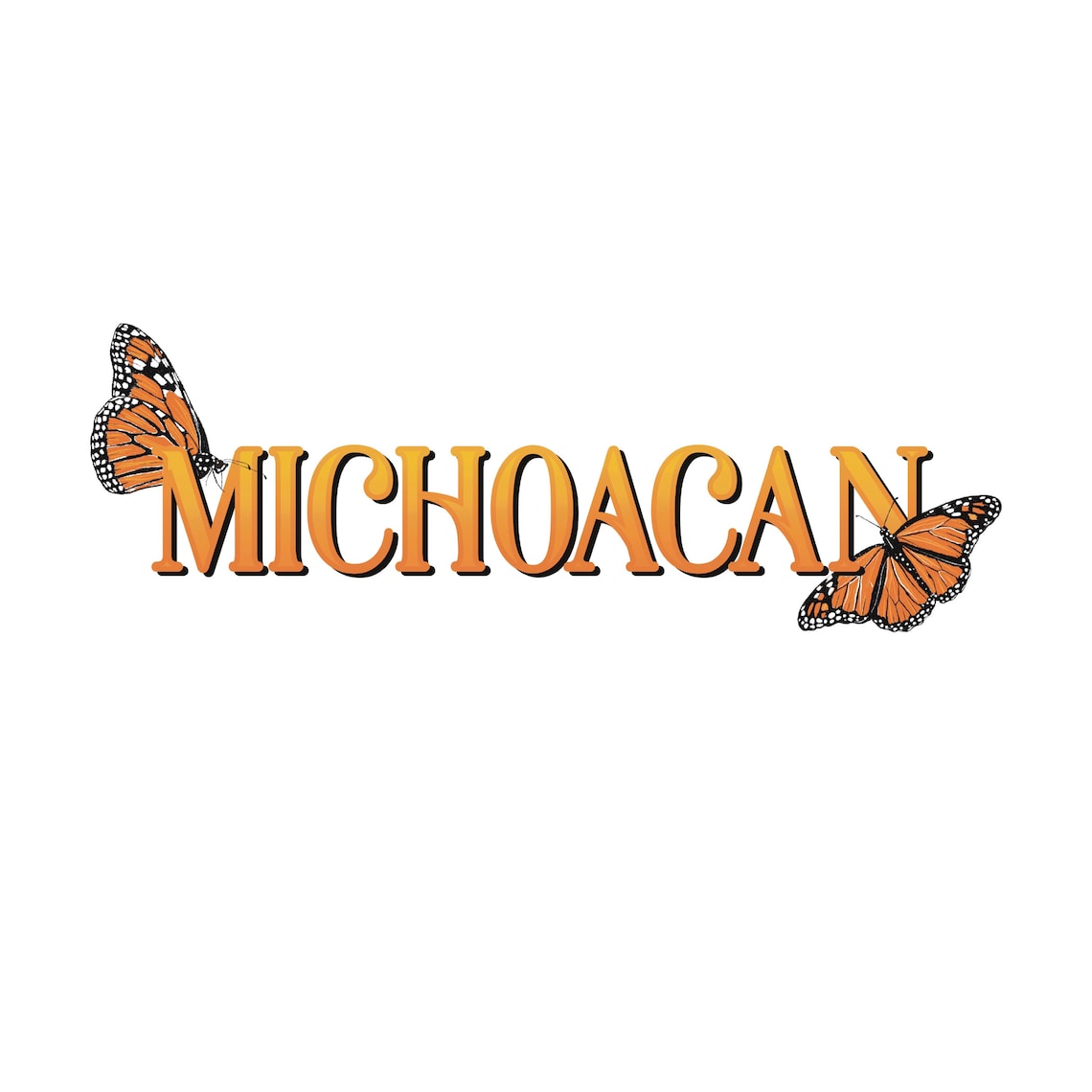 Michoacan Sticker | Mexico Sticker, Spanish, Monarch Butterfly, Orange ...