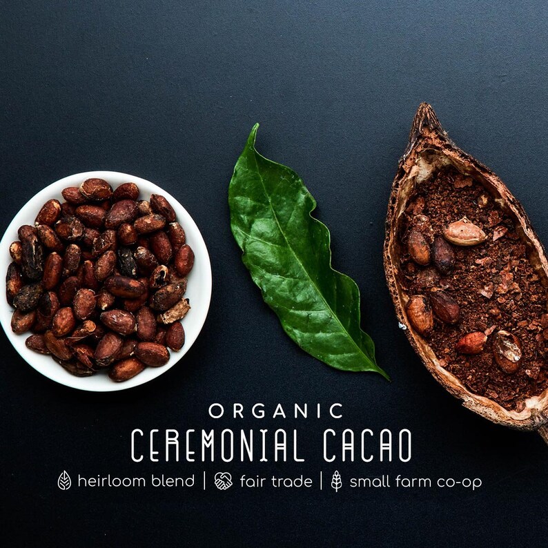 Organic 1lb Sacred Belize Organic Ceremonial Cacao Blend, Fair-trade ...