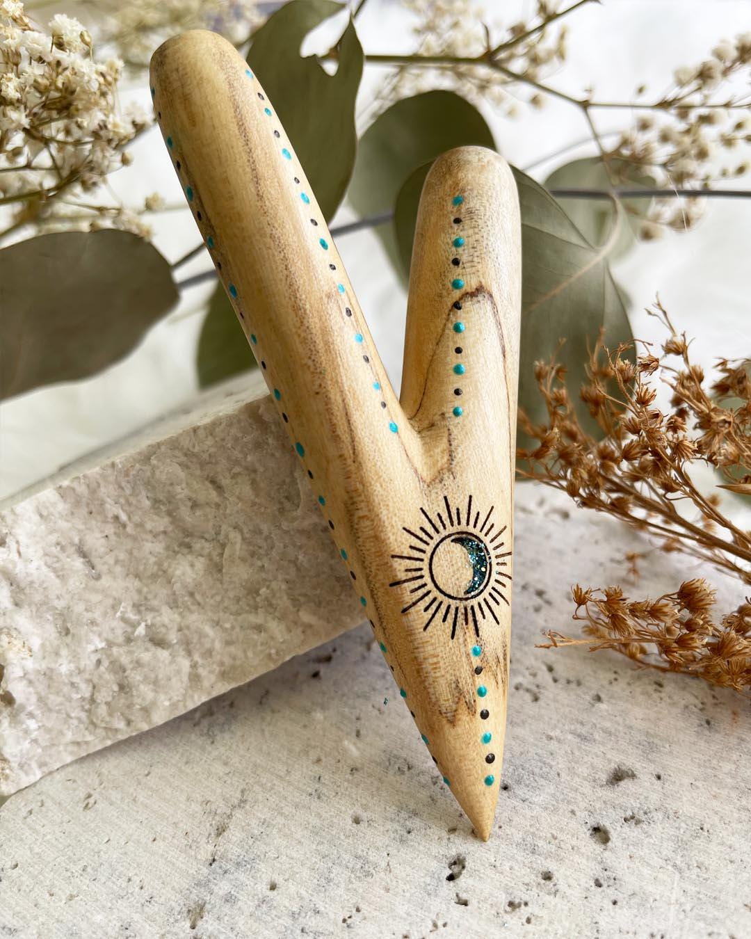 Indigenous Sun & Moon Kuripe, Shamanic Tool, Self Applicator, Single ...