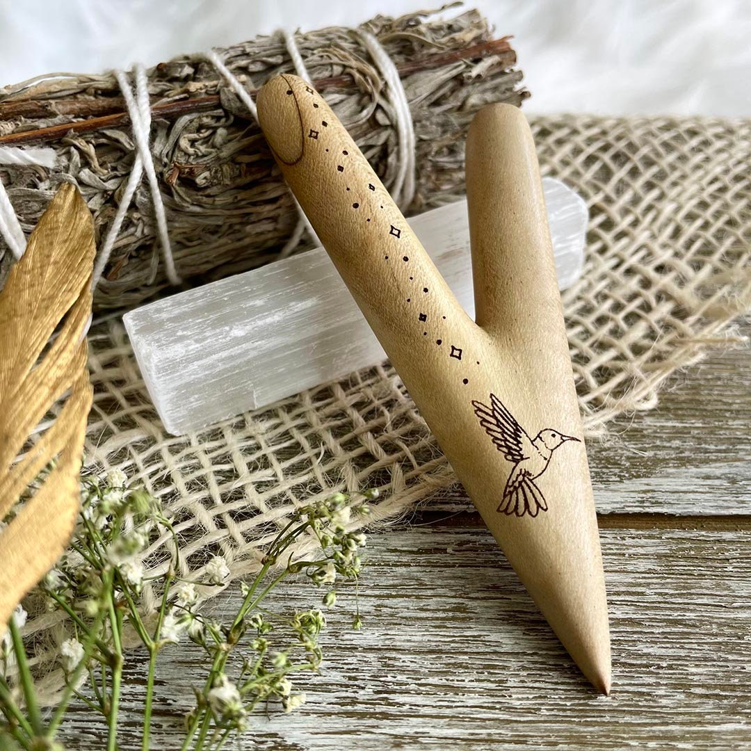 Indigenous Hummingbird Crocodile Wood Kuripe, Shamanic Tool, Self ...