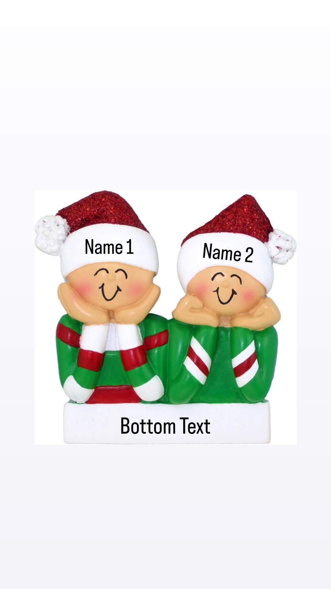 Personalized First Christmas Couple Ornament, Our 1st Christmas Custom ...