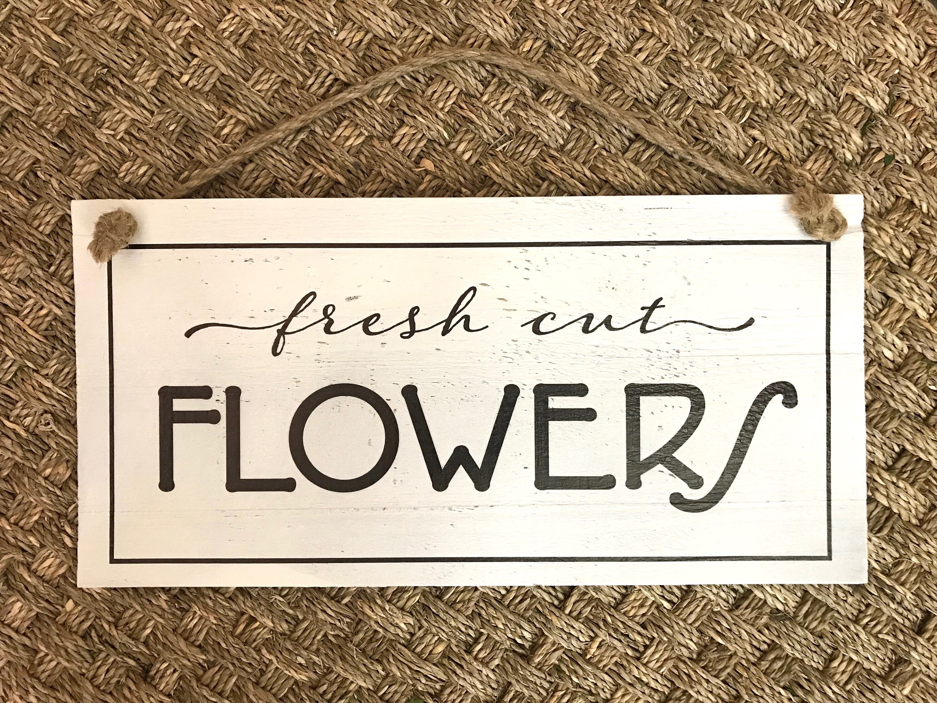 Farmhouse Fresh Cut Flowers Sign - Etsy New Zealand
