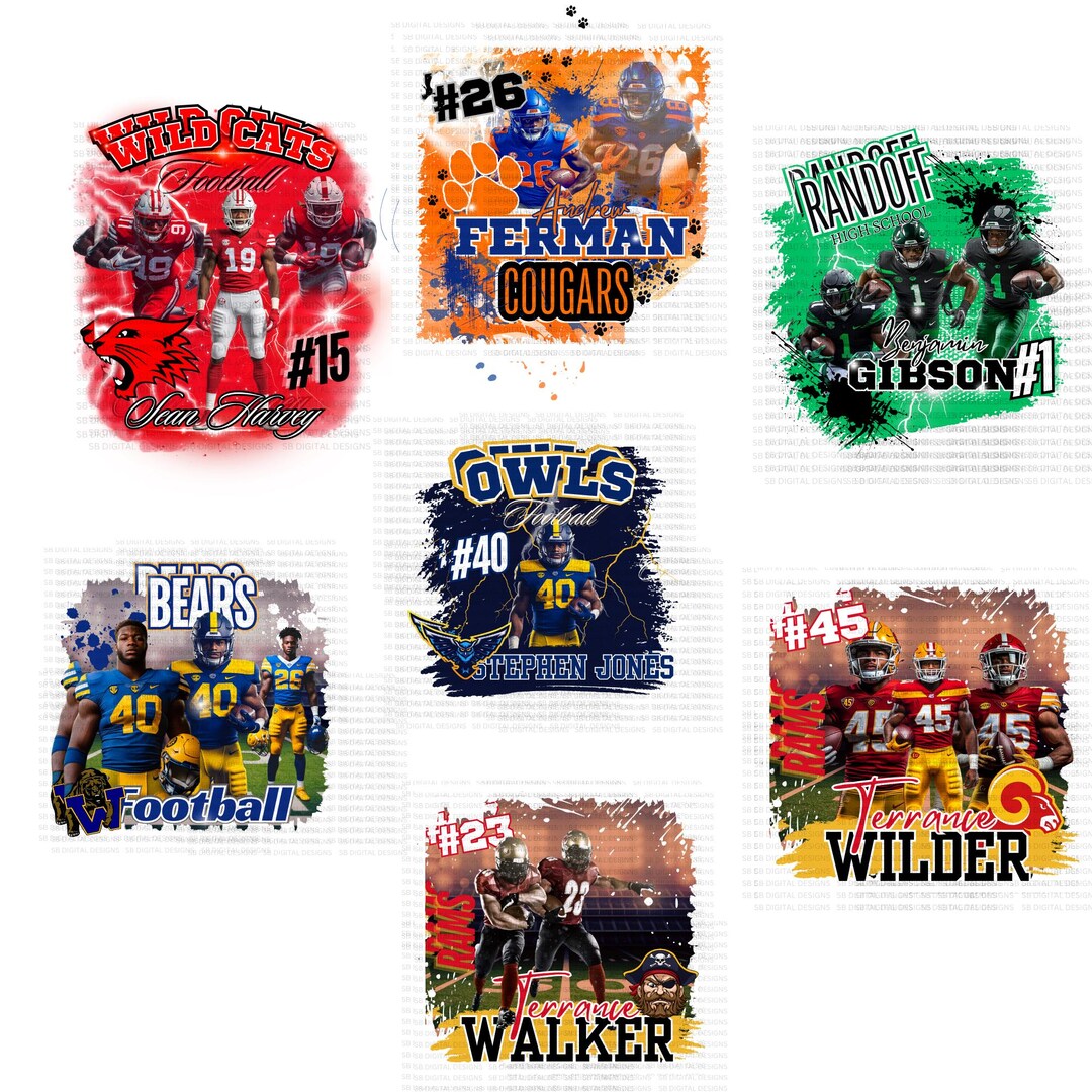 Editable Football Team Canva Template | Custom Sublimation & DTF Design ...