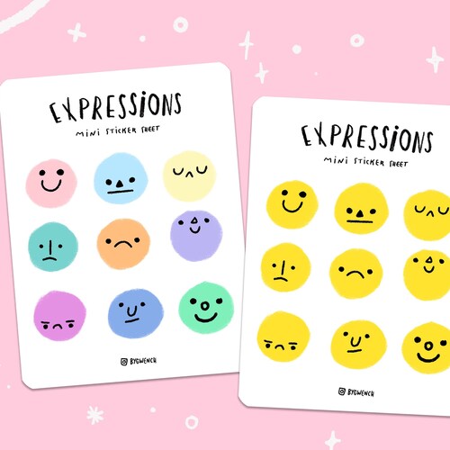 Mood Sticker Sheet Mood Track Sticker Planner & Bullet - Etsy