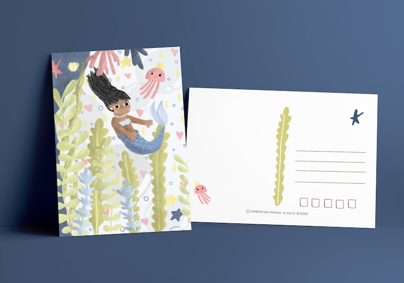 Fantasy World Postcard Pack Garden Postcard Under the Sea | Etsy