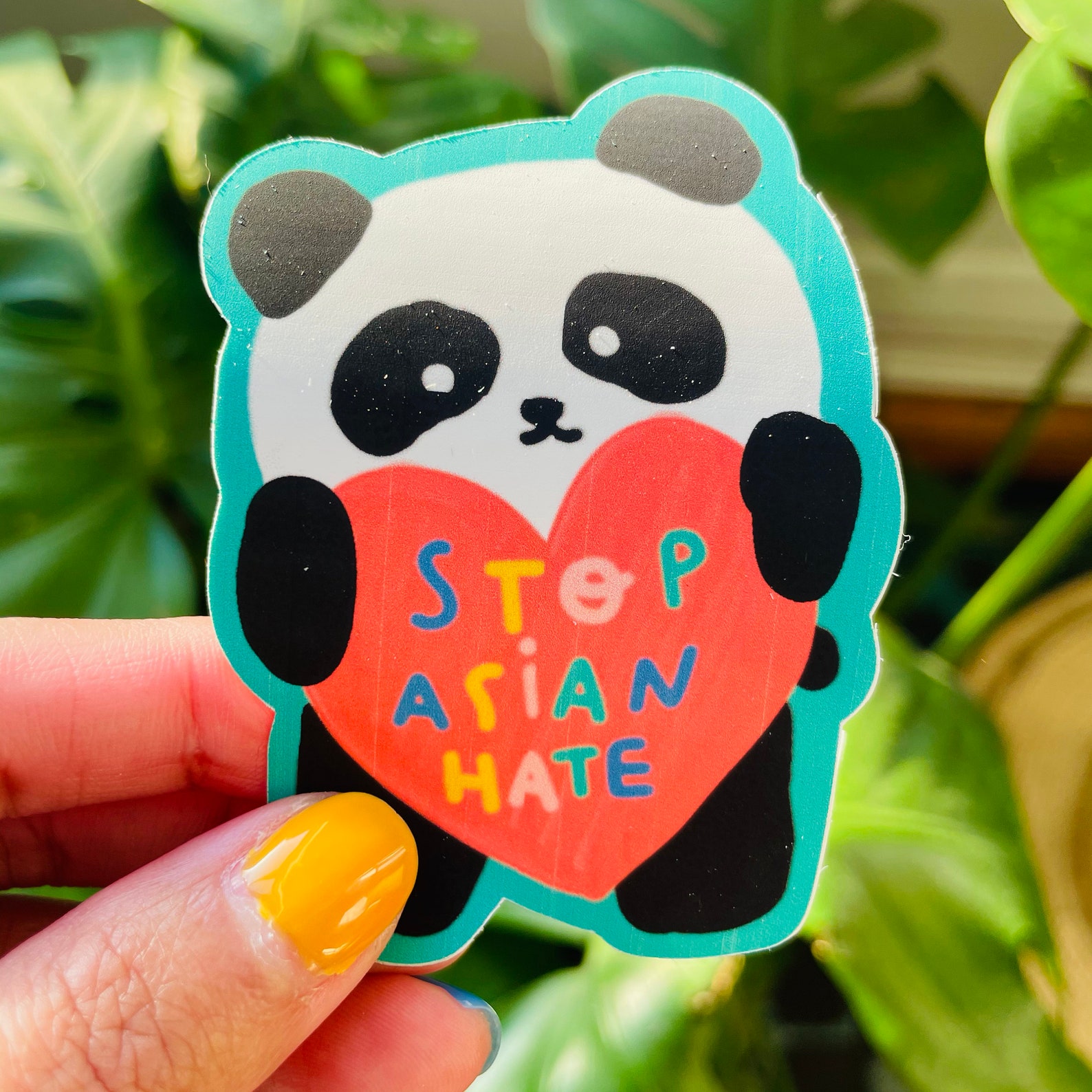 Panda Stop Asian Hate Sticker Stop Racism Sticker Stop - Etsy