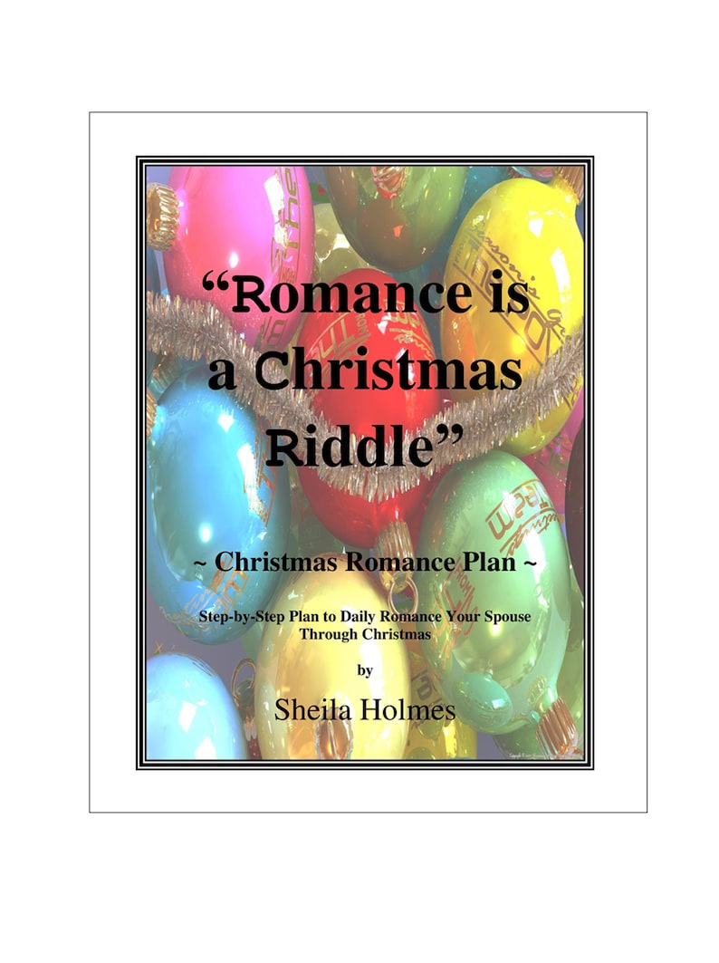 Romance is a Christmas Riddle Romance Plan/19-page Pdf Ebook/step-by ...