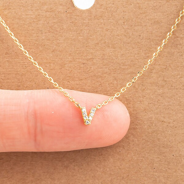 V Necklace - Etsy