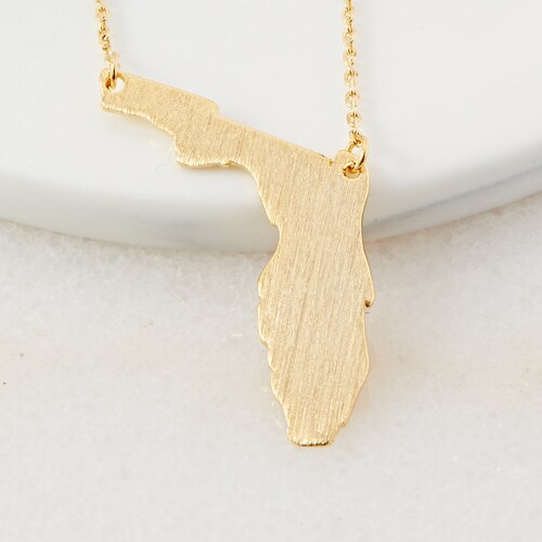 Florida State Necklace 14k Gold Filled 14k Rose Gold - Etsy