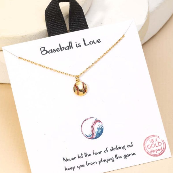 Baseball Necklace - Etsy